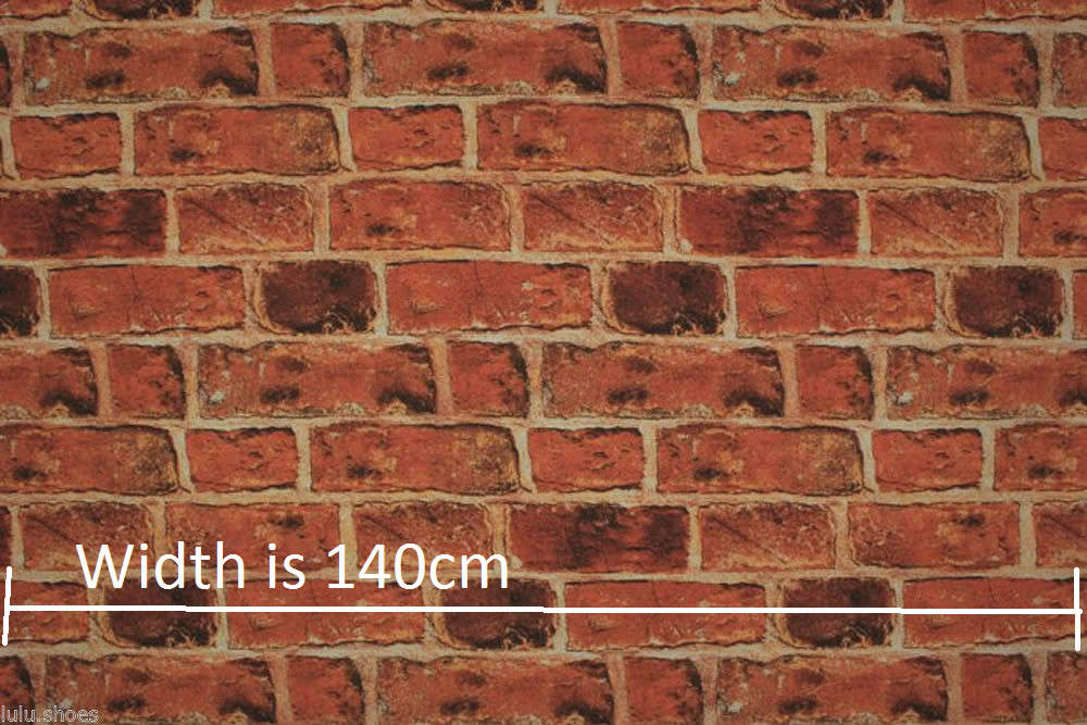 RED BRICK WALL Designer Curtain Upholstery cotton fabric material ...