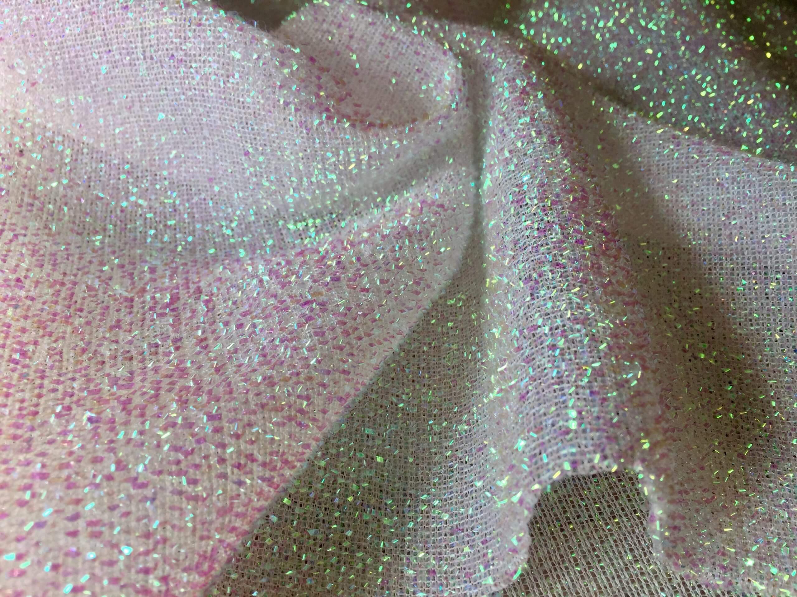 Sparkling Tinsel Lurex Fabric Stretch Metallic Glitter Lametta Shimmer ...