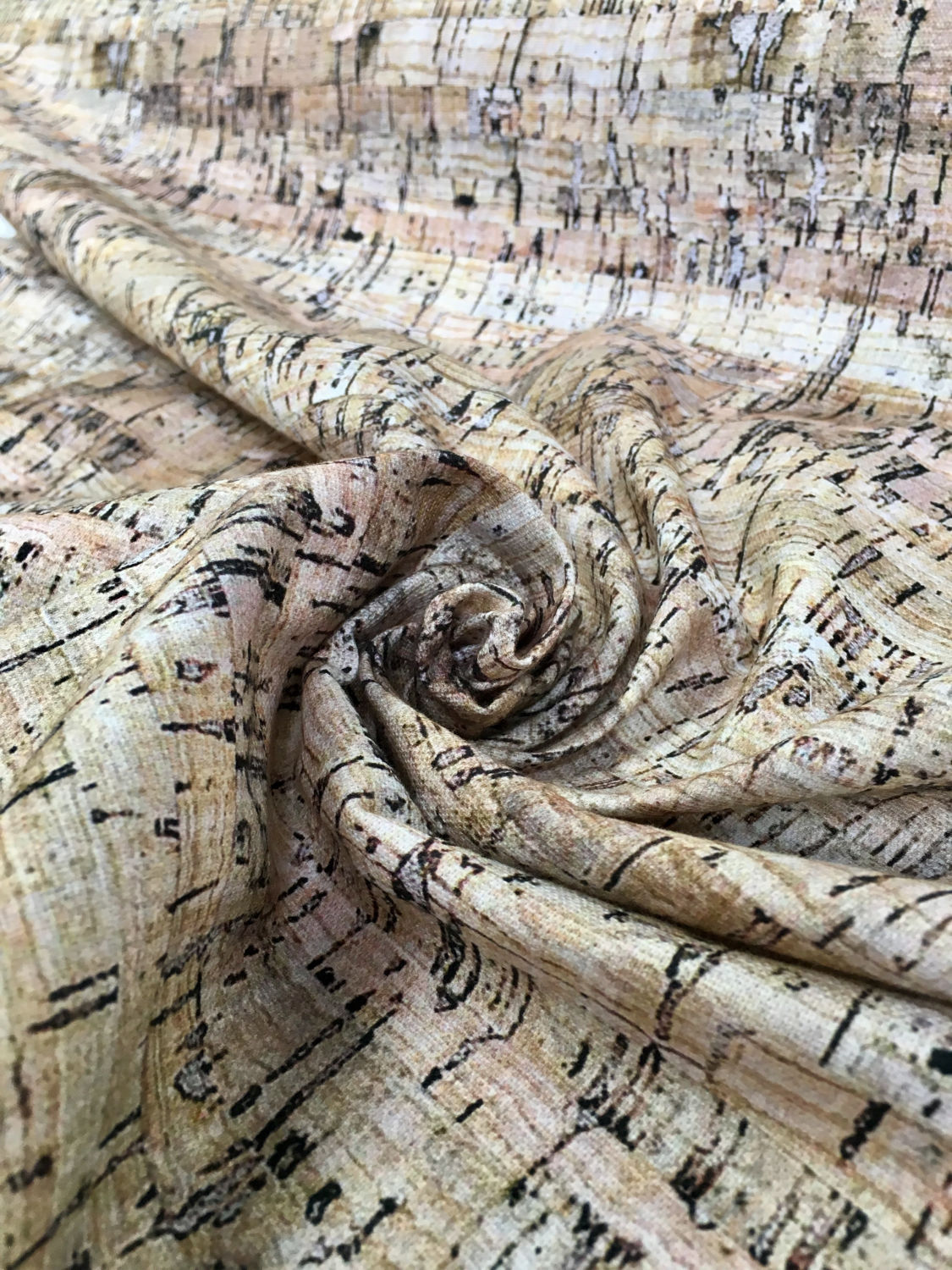 RUSTIC CORK Cotton Fabric Material - Extra WIDE 280cm - Lush Fabric