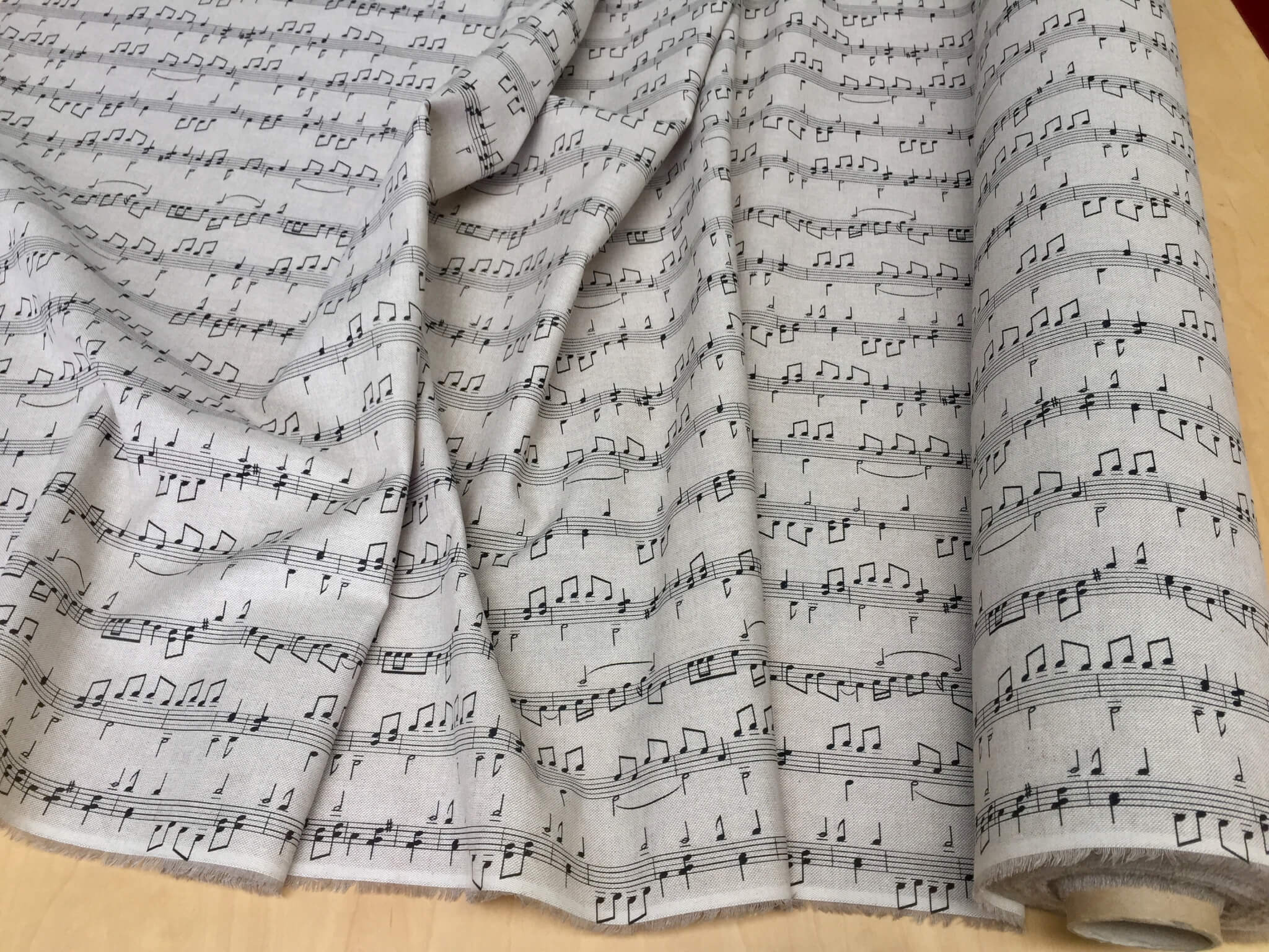 Small Musical Notes Cotton Fabric Music Note Print Material - Home ...