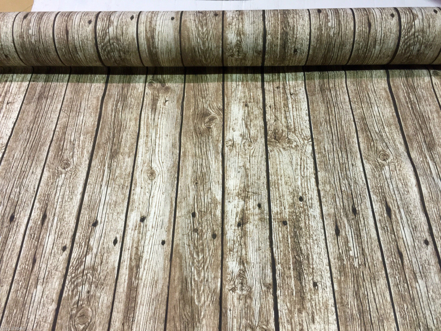 WOOD PLANK Designer Curtain Upholstery cotton fabric material - Wooden ...