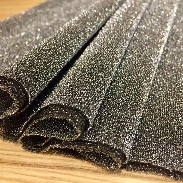 Lightweight Metallic Lurex Fabric Stretch Jersey Material - Sparkling GREY Glitter - 150cm wide ...