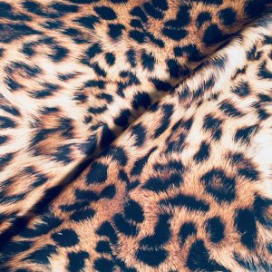 DIGI Leopard Fur Print Cotton Fabric for Curtains Upholstery / panther ...