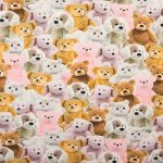 SALE - Sweet Teddy Bear Fabric Plush Toys Cats Bears Dogs - Stretch ...