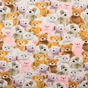 SALE - Sweet Teddy Bear Fabric Plush Toys Cats Bears Dogs - Stretch ...