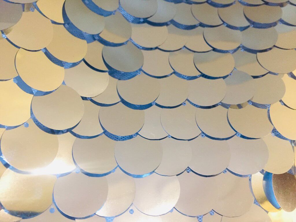 18mm Large Sequin Fabric Glitter Stretch Material - Backdrop, Dress ...