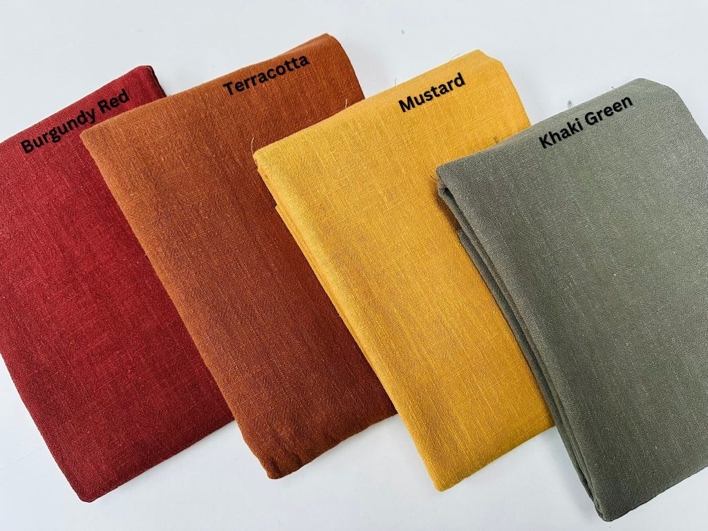 Stone Washed Pure Plain Linen Fabric Material - 100% Linens home decor ...