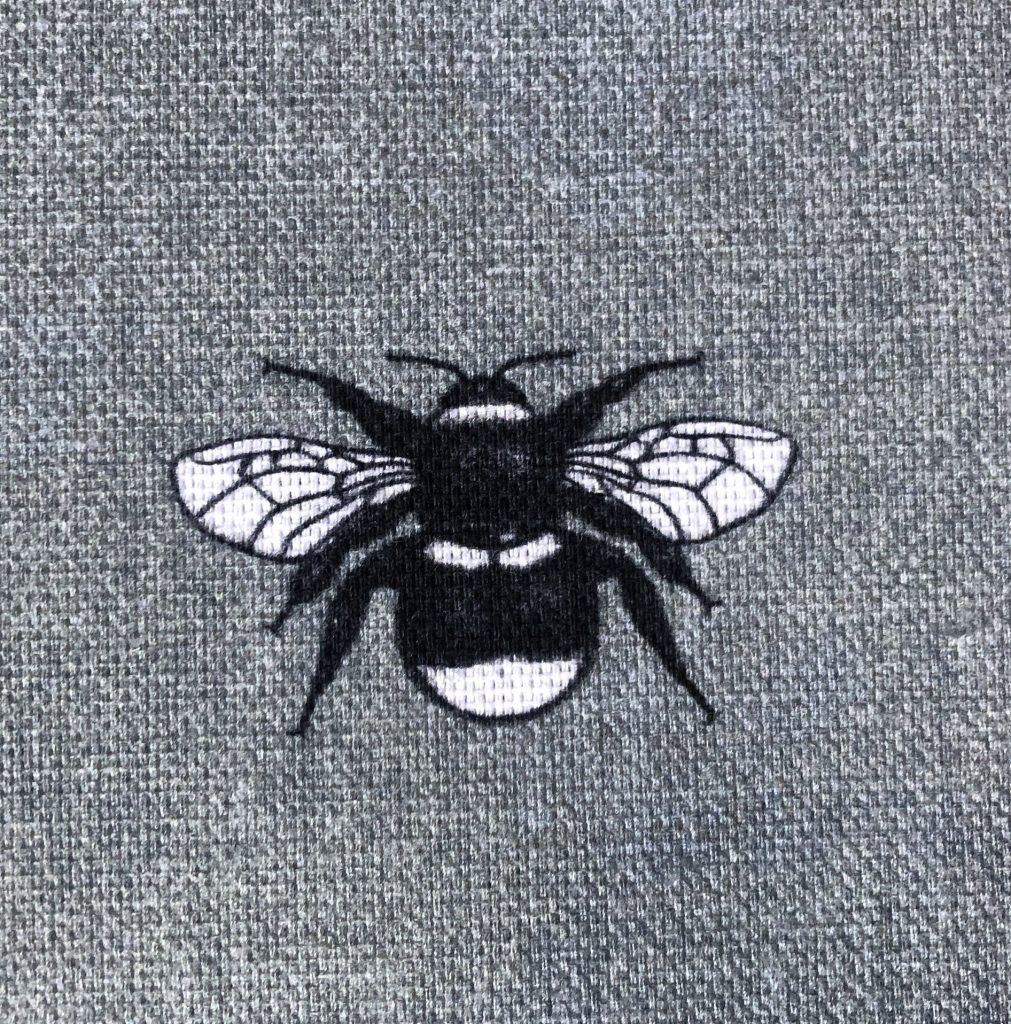 Grey Bugs & Insects Fabric for Curtains Upholstery Dressmaking - Bee ...