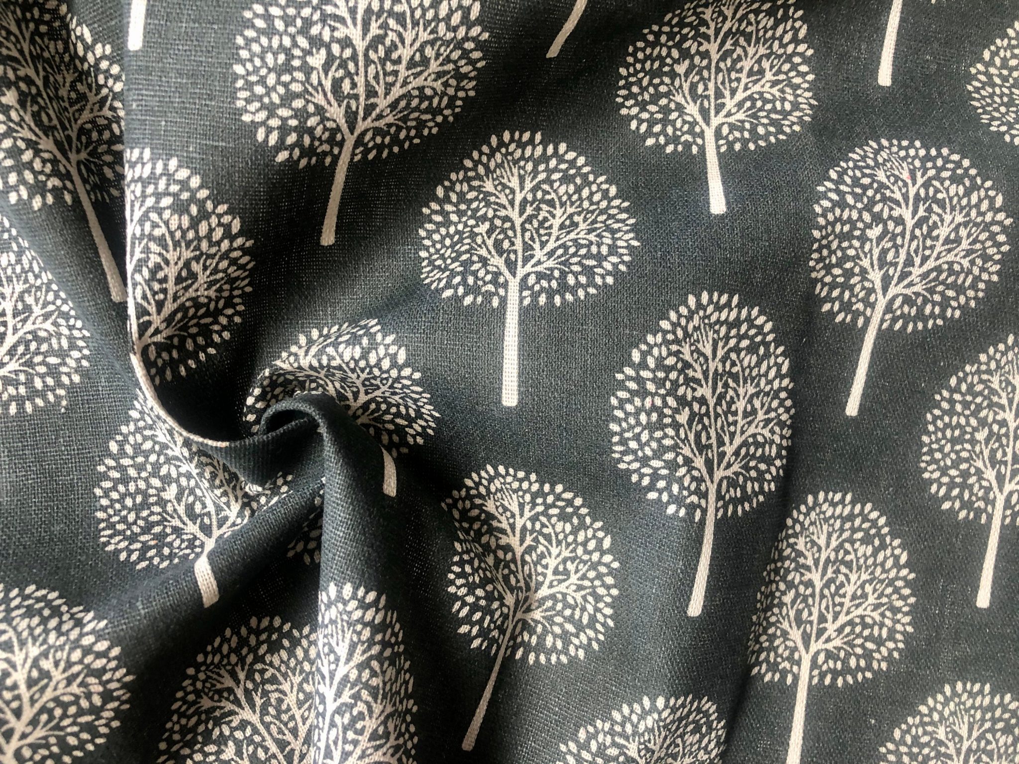 GREY Mulberry Tree Cotton Linen Fabric Natural Light Grey Hessian Jute ...