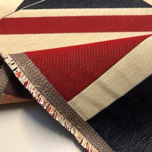 MEDIUM Union Jack Flag Retro Linen Look Heavy Jacquard Gobelin ...