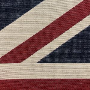MEDIUM Union Jack Flag Retro Linen Look Heavy Jacquard Gobelin ...