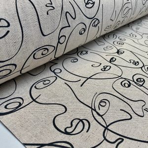 Picasso Faces Digitally Printed Fabric Furnishing Curtain Upholstery ...