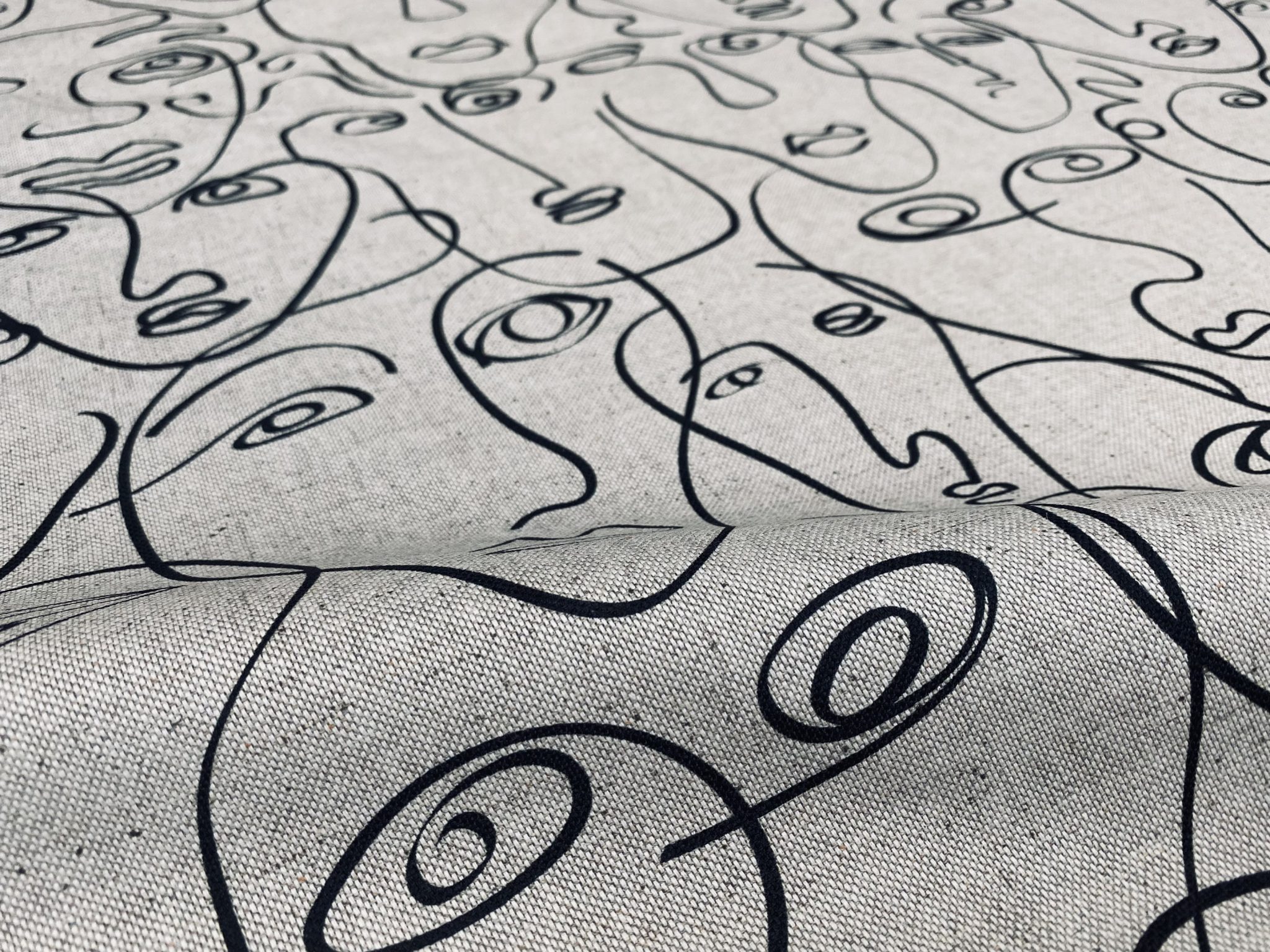 Picasso Faces Digitally Printed Fabric Furnishing Curtain Upholstery ...