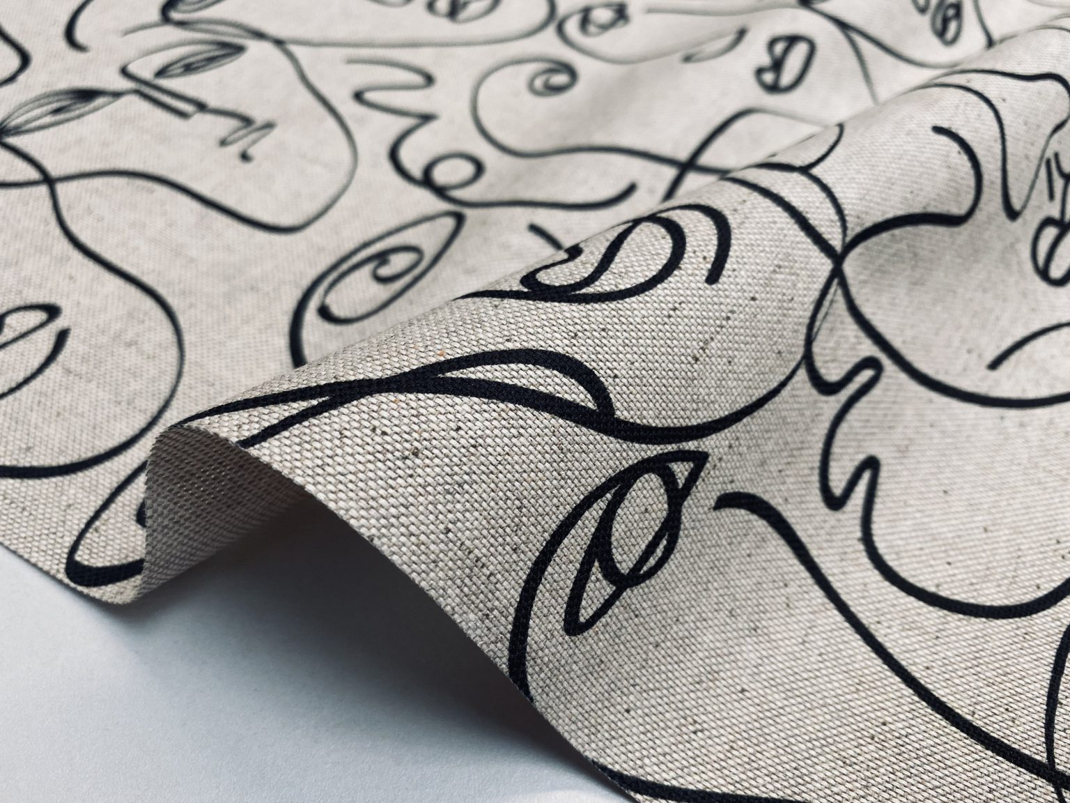 Picasso Faces Digitally Printed Fabric Furnishing Curtain Upholstery ...