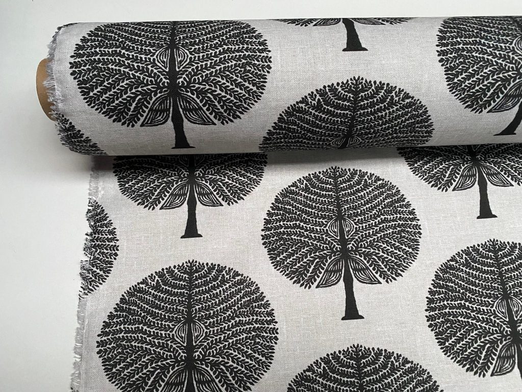 BLACK Mulberry Tree 100% Cotton Fabric Natural Material Home Decor ...