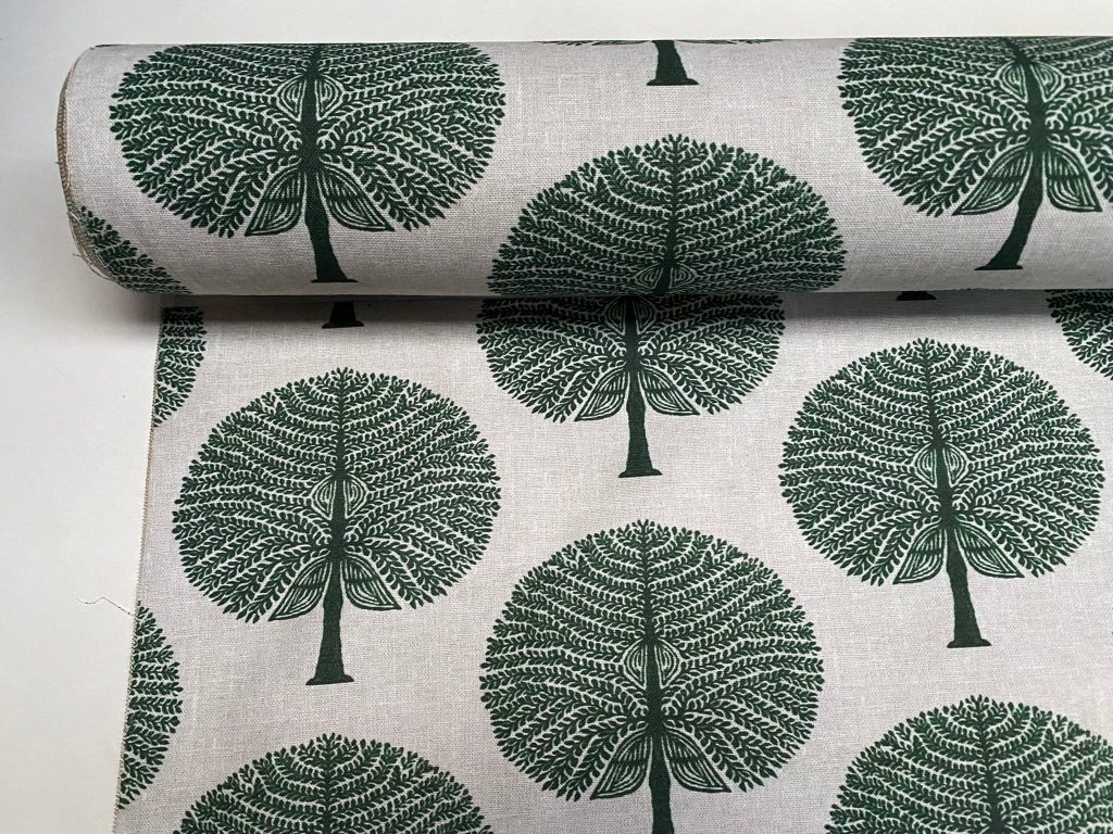 GREEN Mulberry Tree 100% Cotton Fabric Natural Material Home Decor ...