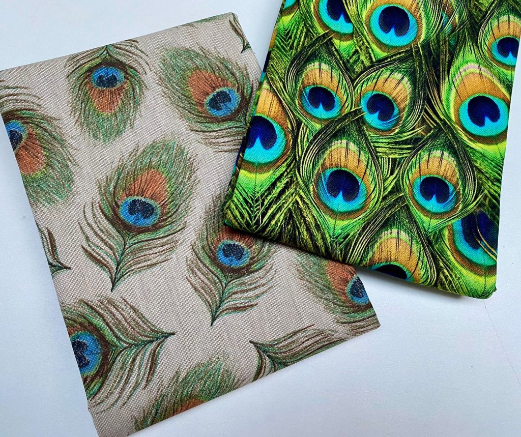 Peacock Feathers Digital Print Fabric Home Decor Upholstery Curtains ...