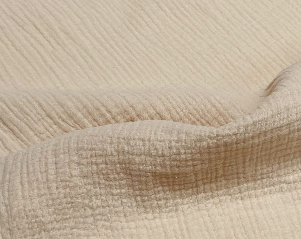 Beige Double Gauze MUSLIN 100% Cotton Fabric Curtains Fine Cheese Baby ...